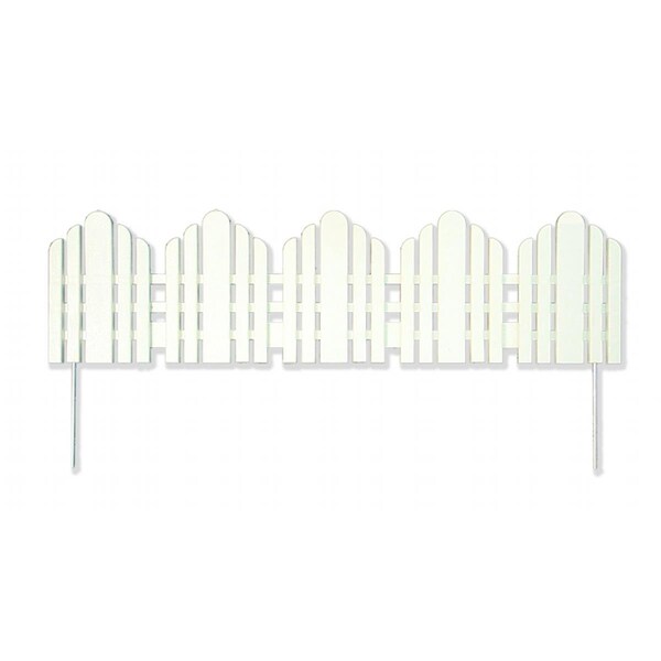 Gan Eden /weedblock 22 in. Long x 6 in. High White Adirondack Landscape Border GA84624 | Zoro